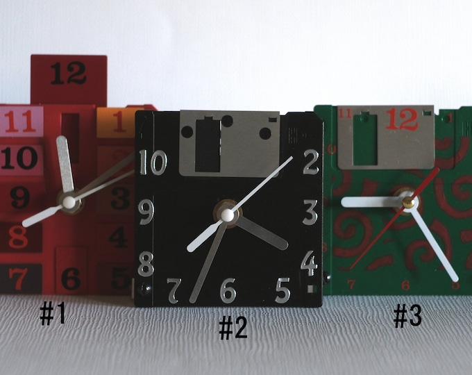 Computer Geek Gift, Unique Desk Clock, Recycle Computer Clock, Handmade ...