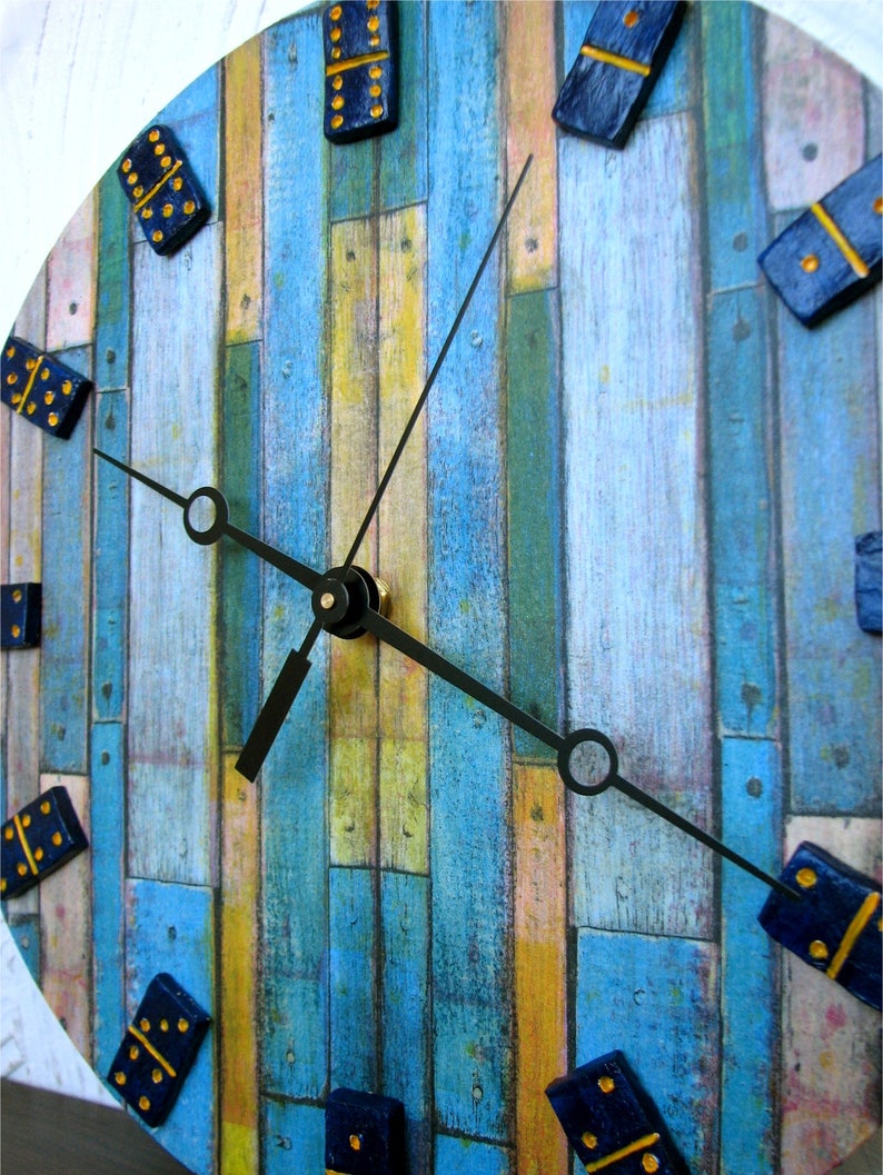 Wall Clock Domino Home Decor Home and Living Unique Wall | Etsy
