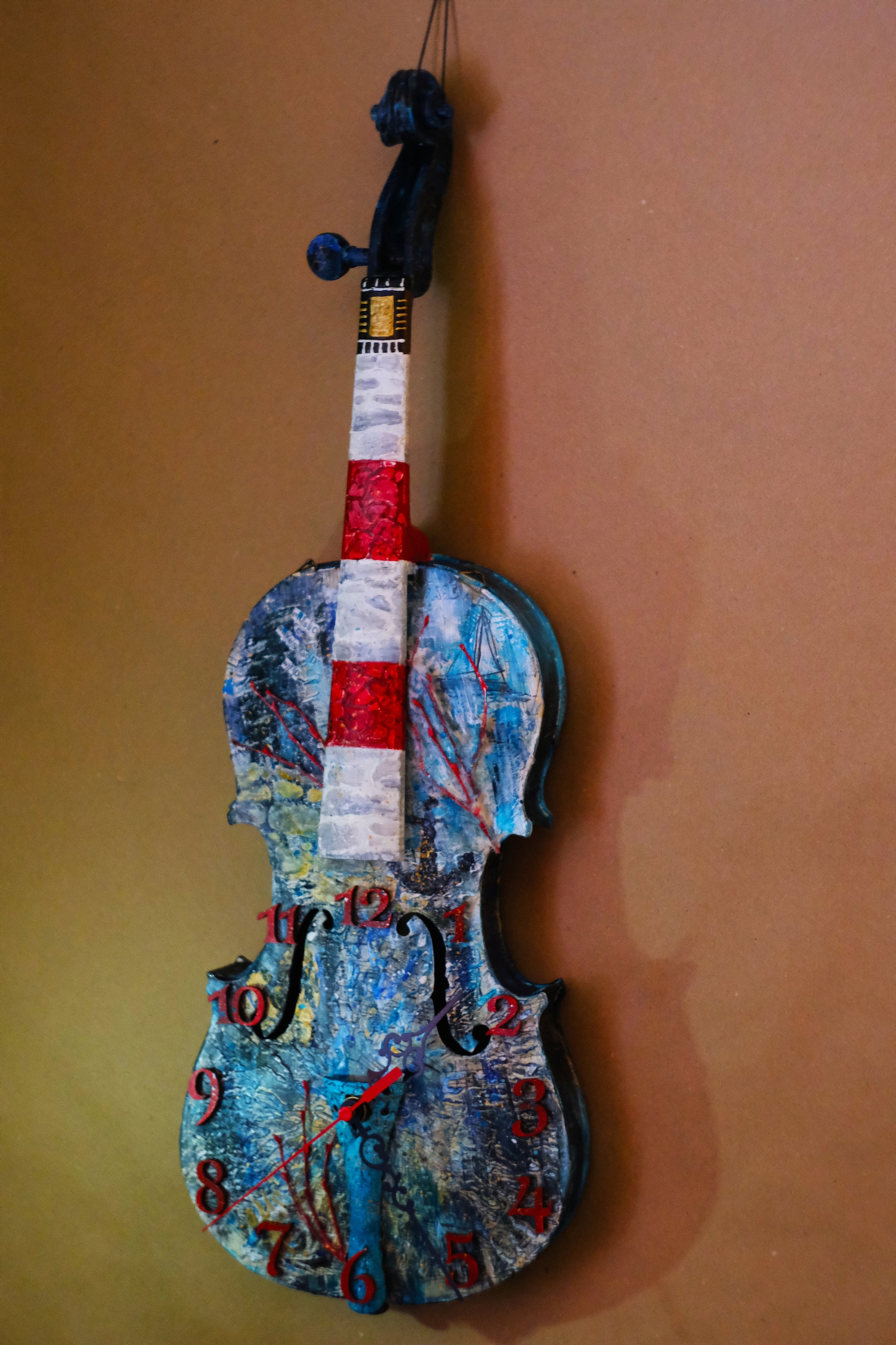 Original Unique Unusual Wall Clock Violin. music of - Etsy