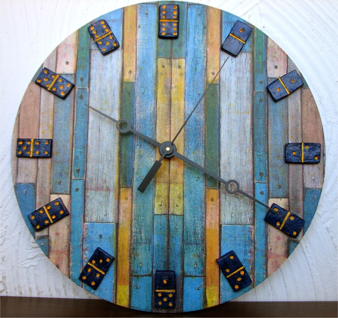 Wall Clock Domino Home Decor Home and Living Unique Wall | Etsy