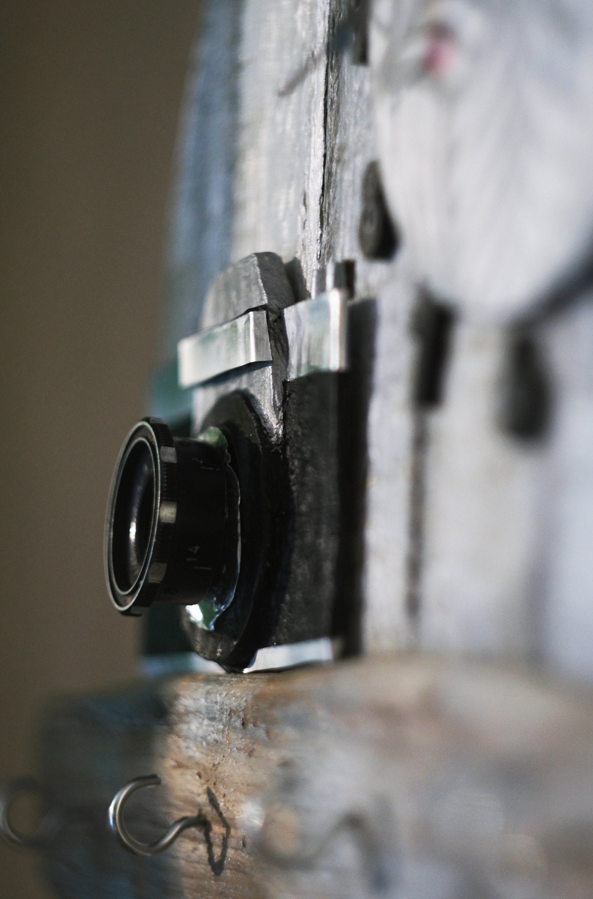 Wall Clock With a Hanger for Keys photographer. Handmade Clock. Unusual ...