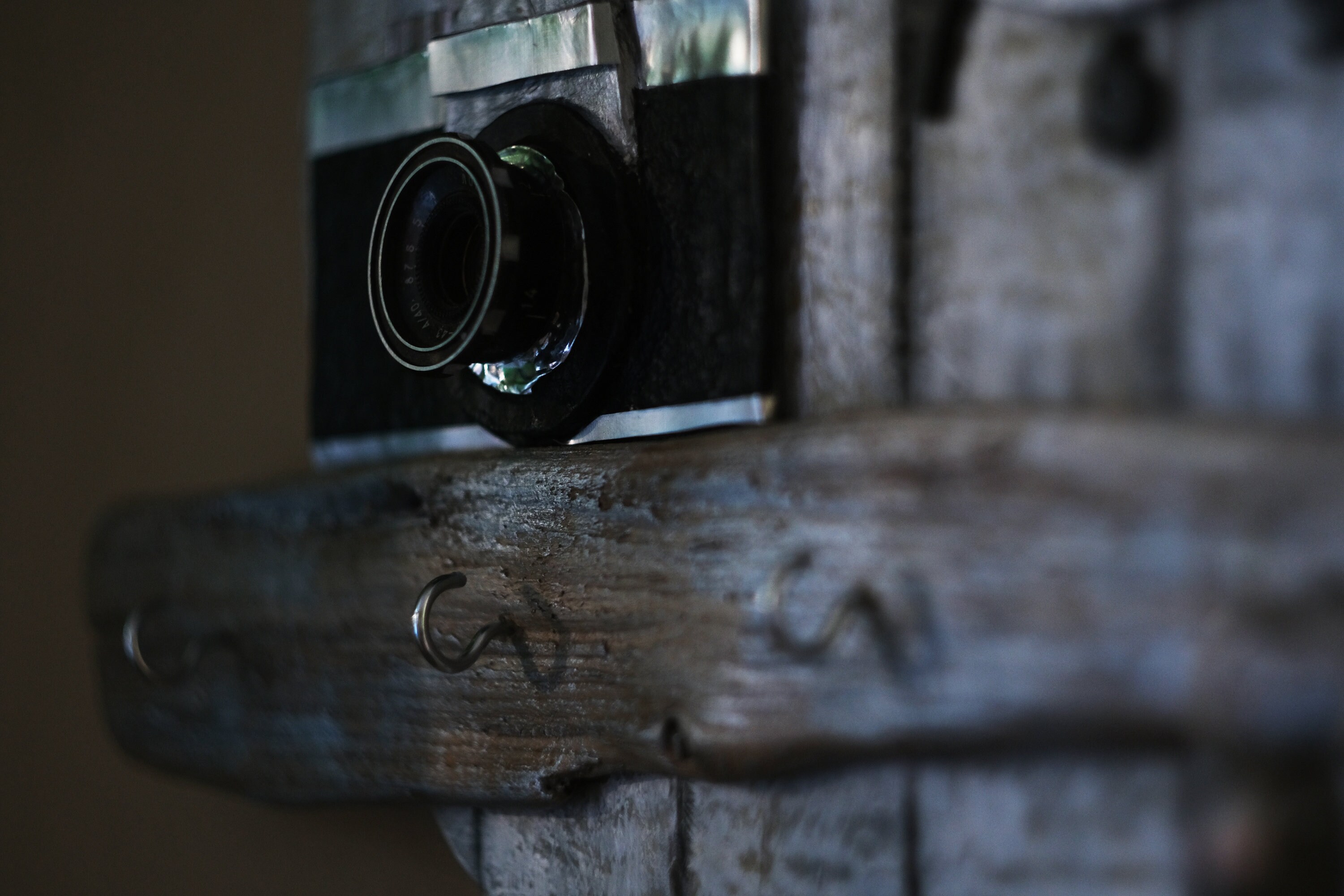 Wall Clock With a Hanger for Keys photographer. Handmade Clock. Unusual ...