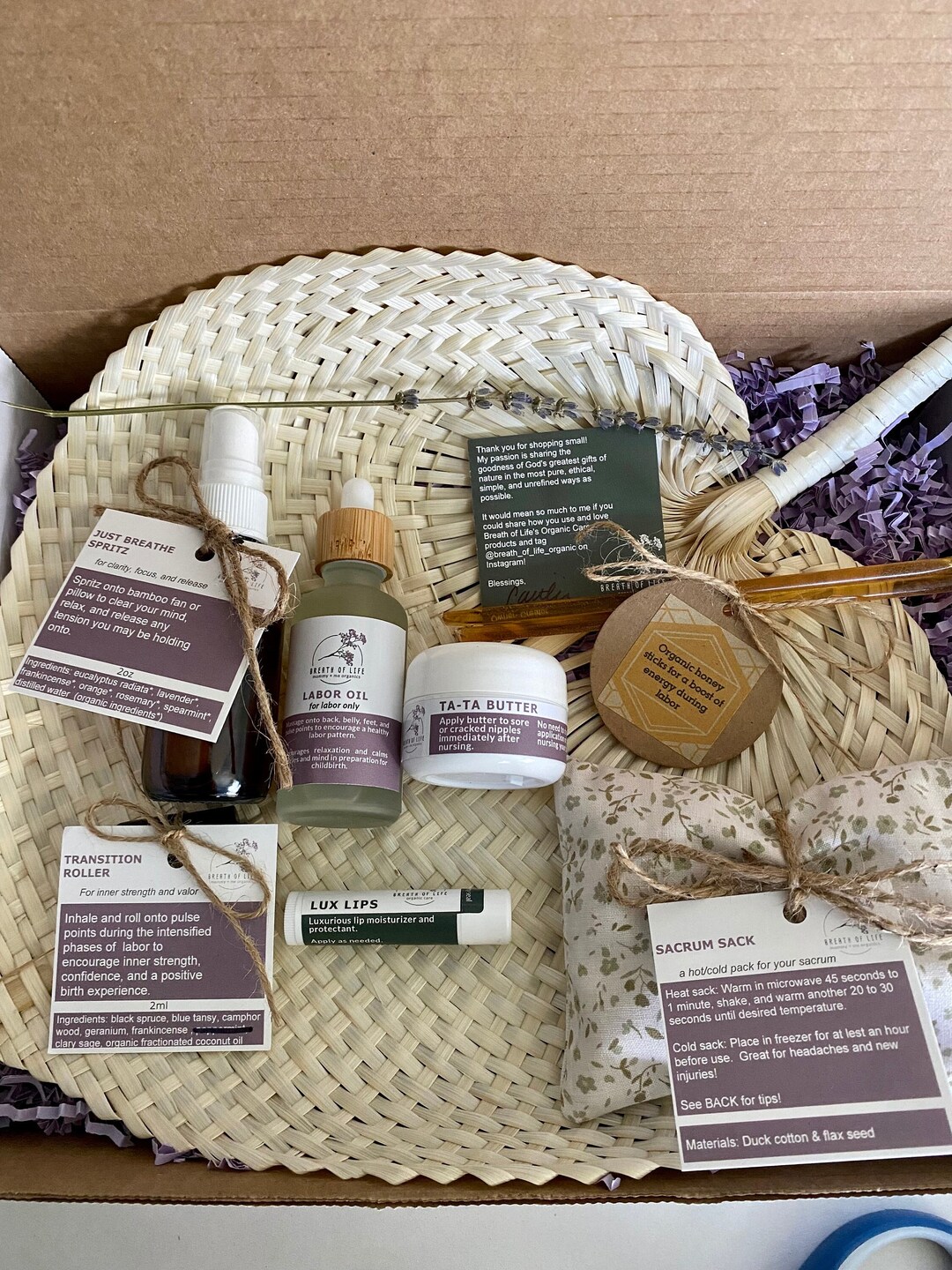 Organic Mama Birth Kit | Hospital Bag | Home Birth Kit | Birth Products ...