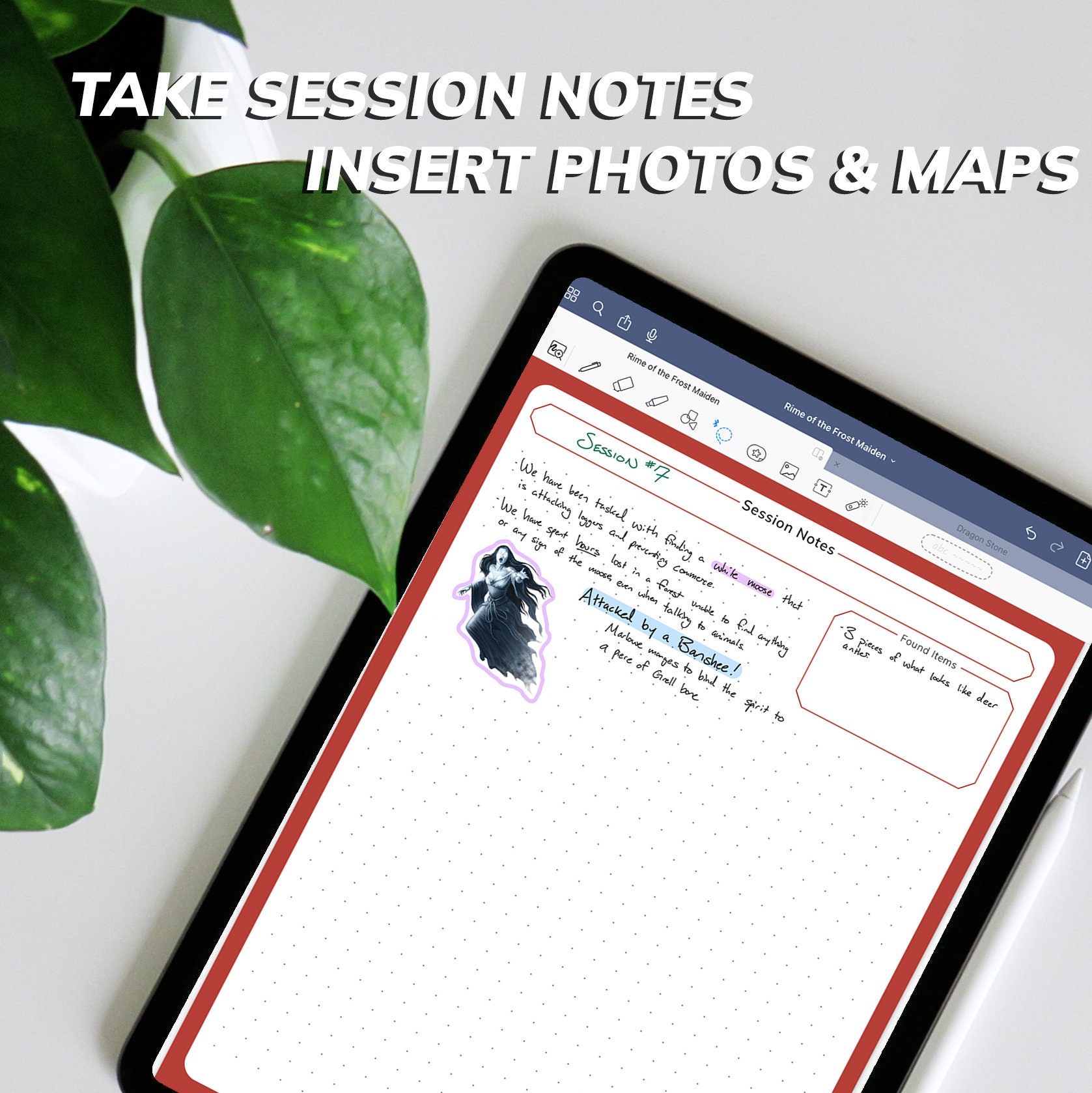 Dungeons & Dragons Session Notes Template Dotted Page | for Goodnotes ...
