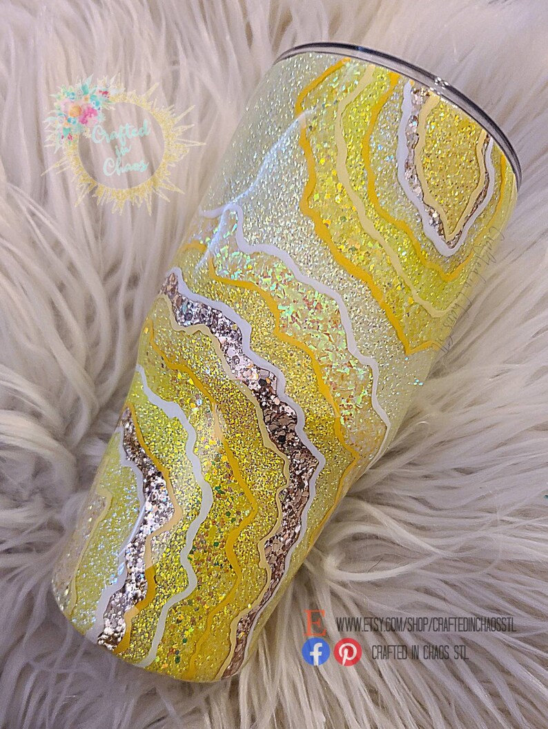 Yellow and Gold Geode Geode ~ Ozark/rtic/yeti ~ Geologist Gift ...