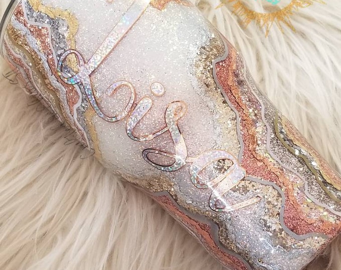 Realistic Rose Gold and Metals Geode Geode Ozark/rtic/yeti Geologist ...