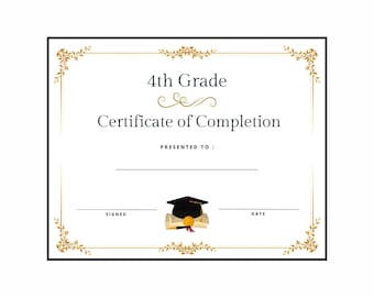 Eighth Grade Graduation Diploma Certificate Instant Download Printable ...