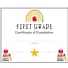 First Grade 1st Certificate of Completion Graduation Diploma Printable ...