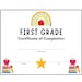 First Grade 1st Certificate of Completion Graduation Diploma Printable ...