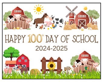 100 Days 100th Day of School / Fun Sign / Photo Prop / Picture Day ...