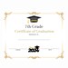 Seventh 7th Grade Graduation Diploma Certificate Instant Download ...
