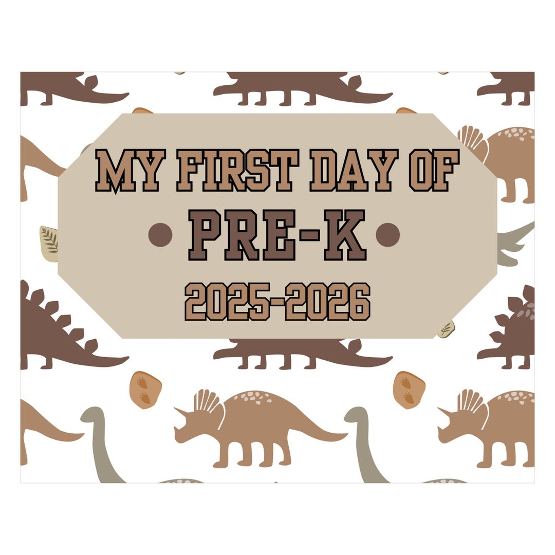 First Day of School Sign Pre-k / Photo Prop / Instant Easy Print ...