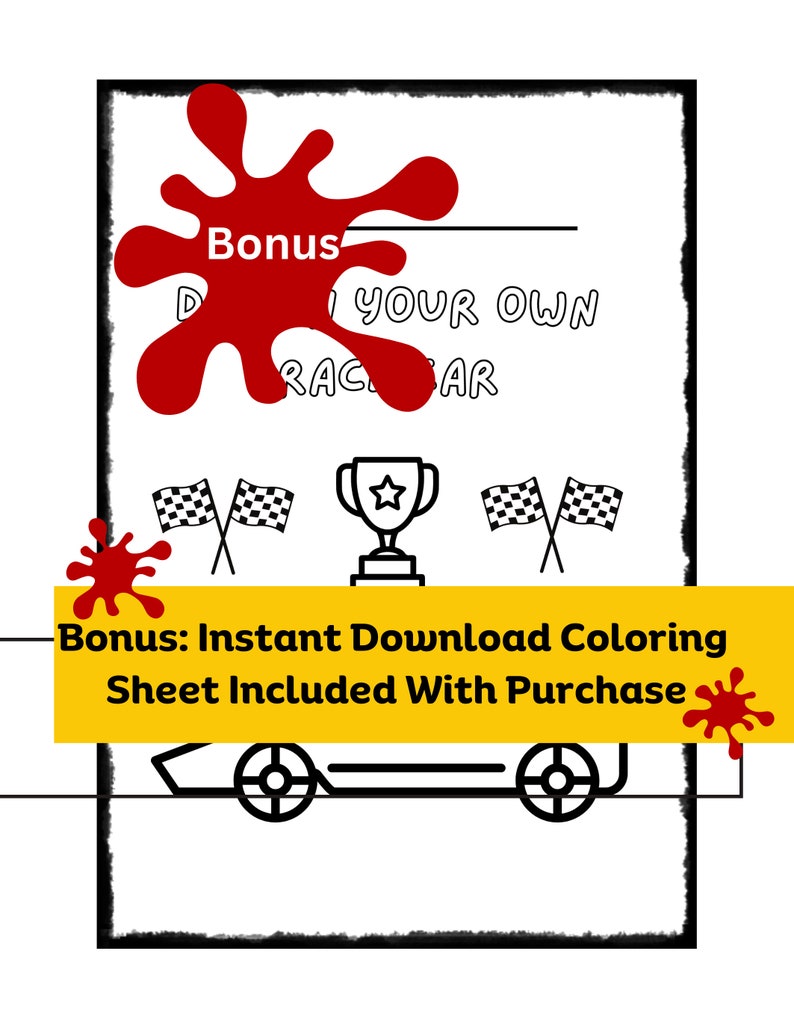 Race Car Printable Reward Sticker Chart / Toddler Kids Student ...