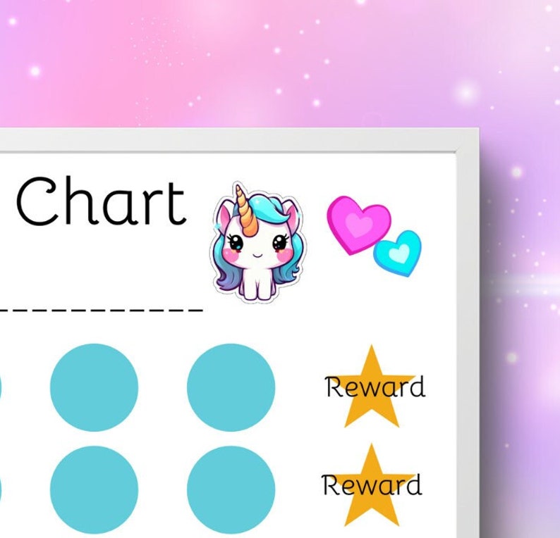 Unicorn Printable Reward Sticker Chart / Toddler / Kid / Instant ...