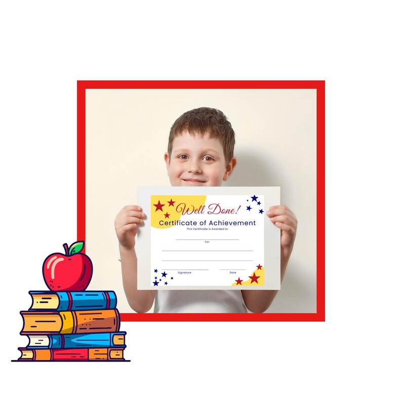Well Done Kid's Student Award Certificate Instant Download Printable ...