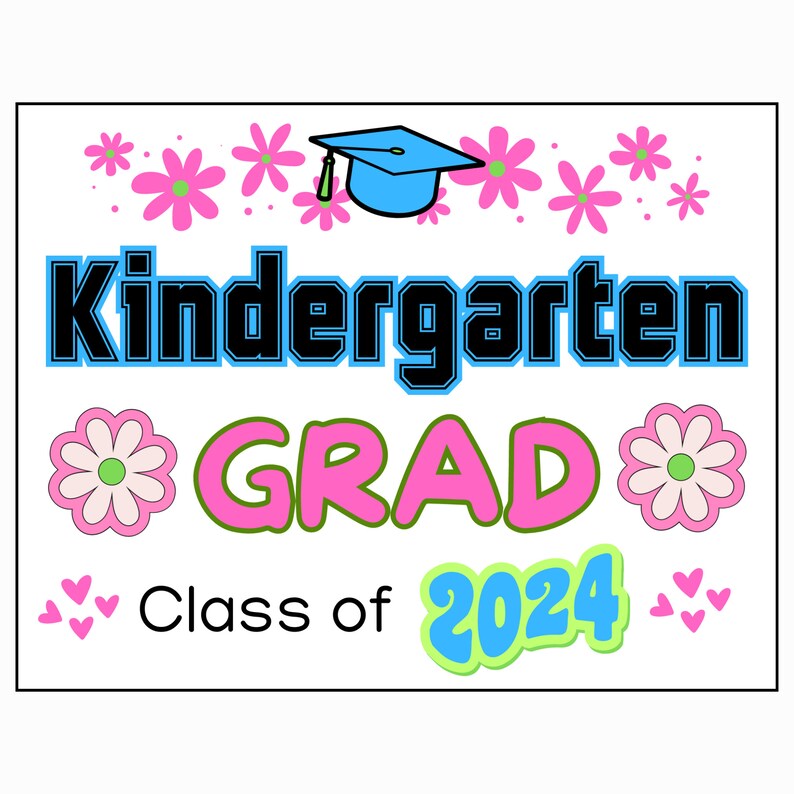 Last Day of School / Kindergarten Grad / Sign / Photo Prop / Instant ...