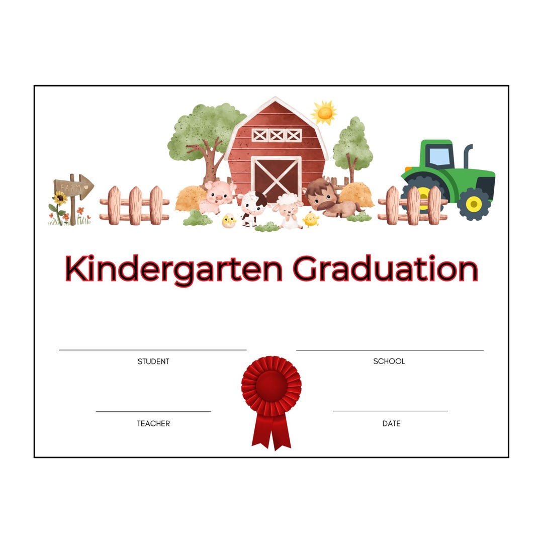 Kindergarten Graduation Certificate of Graduation Promotion Diploma ...