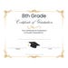Eighth Grade Graduation Diploma Certificate Pretty Elegant Printable ...
