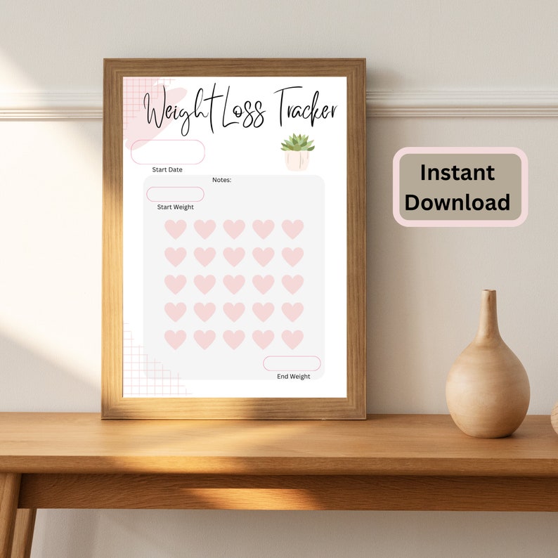 Weight Loss Tracker / Journal / Printable / Journey / Weightloss ...