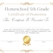 Homeschool 5th Fifth Grade Graduation Diploma Certificate Promotion ...