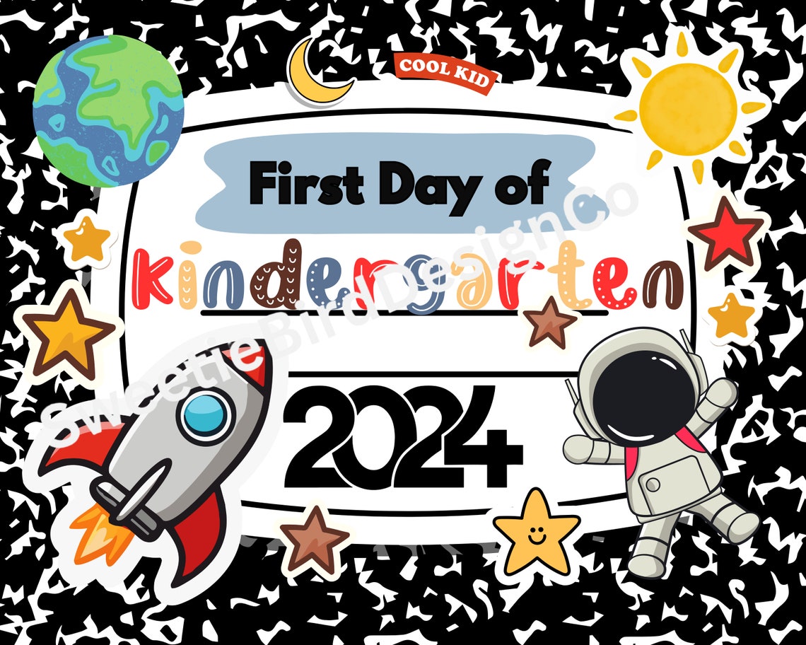 First Day of School / Kindergarten / Sign / Photo Prop / Instant ...