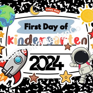 First Day of School / Kindergarten / Sign / Photo Prop / Instant ...
