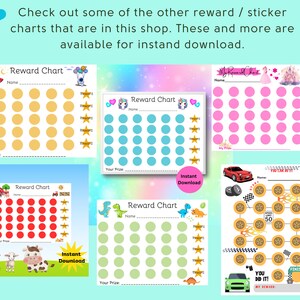Dog Printable Reward Sticker Chart / Toddler Kids Student / Instant ...
