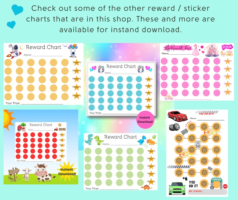 Dog Printable Reward Sticker Chart / Toddler Kids Student / Instant ...