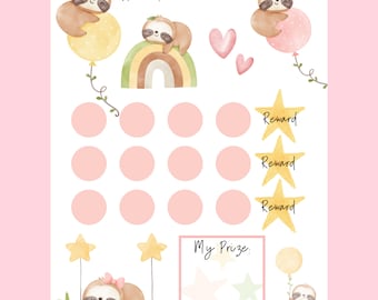 Cat Printable Reward Sticker Chart / Toddler Kids Student / Instant ...