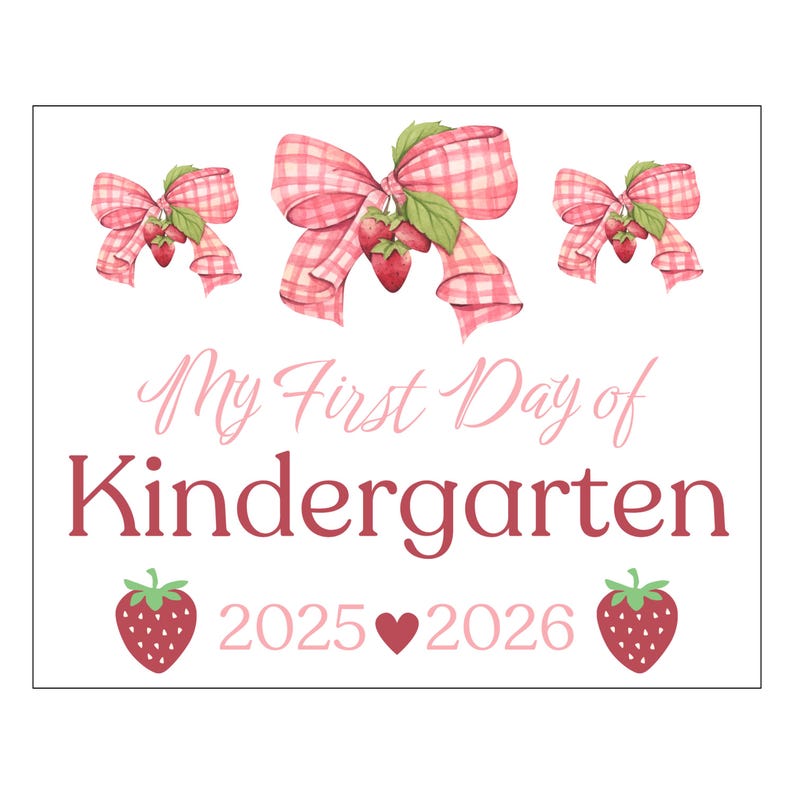 My First Day of School Sign Kindergarten / Photo Prop / Instant Print ...