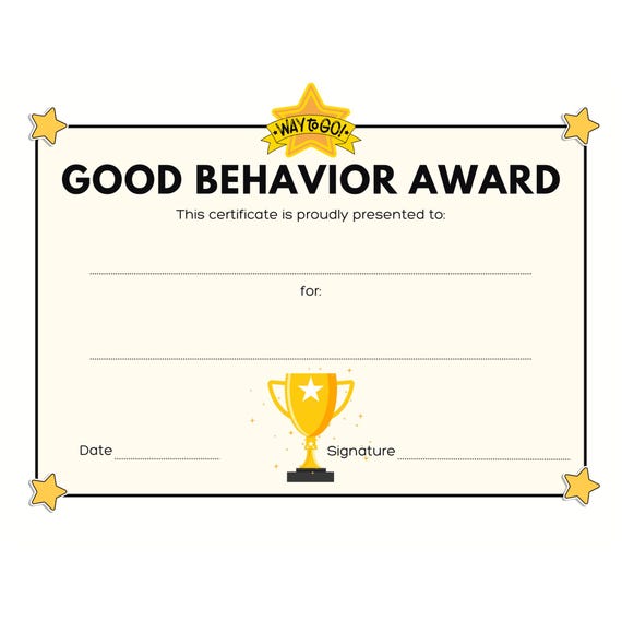 Good Behavior Award
