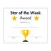 Star of the Week Student Award Certificate for Classroom Teacher Forms ...