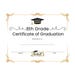 Eighth Grade Graduation Diploma Certificate Pretty Elegant Instant ...