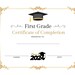 First 1st Grade Graduation Diploma Certificate of Completion Instant ...