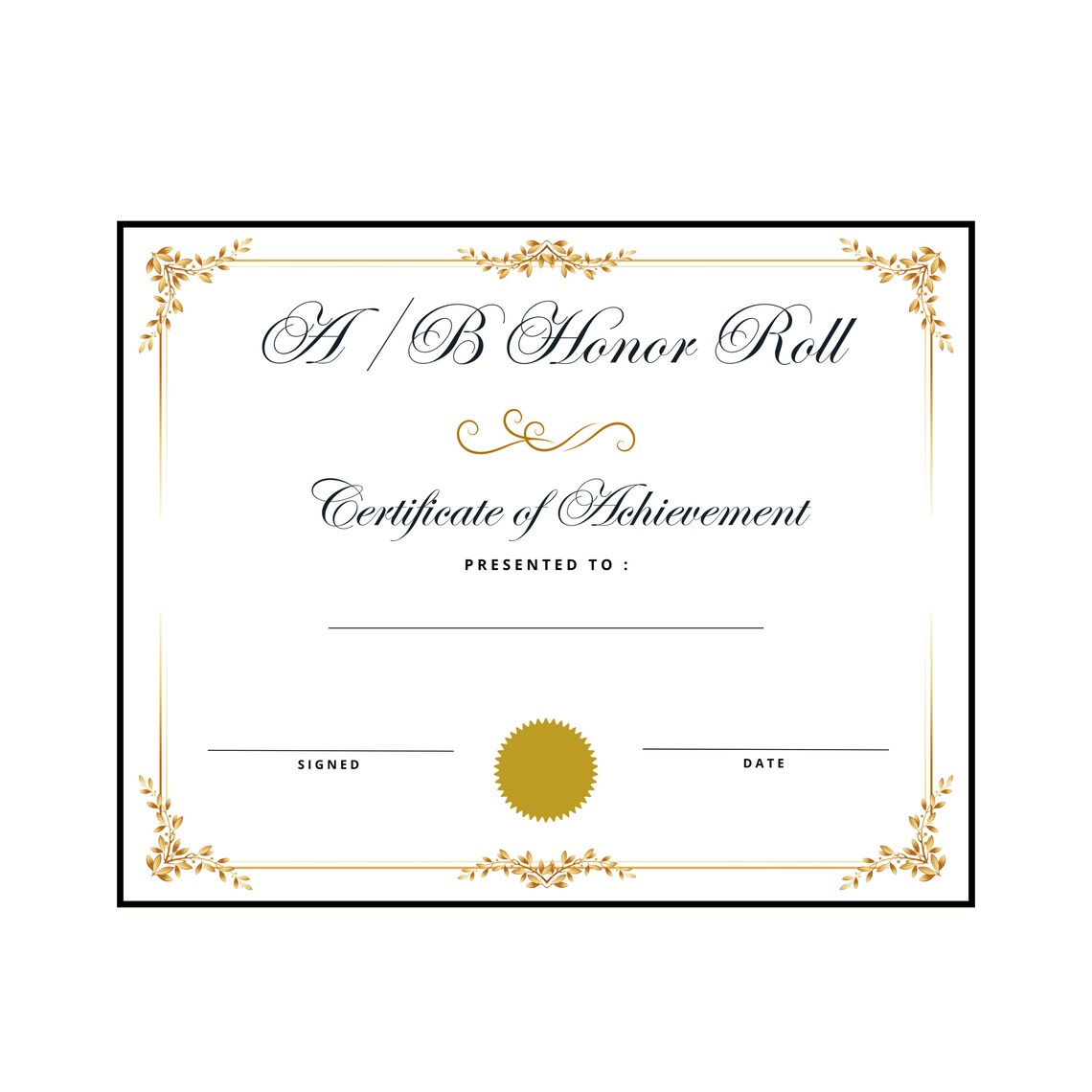 A and B Honor Roll Student Award Honor's Day Ceremony Graduation ...