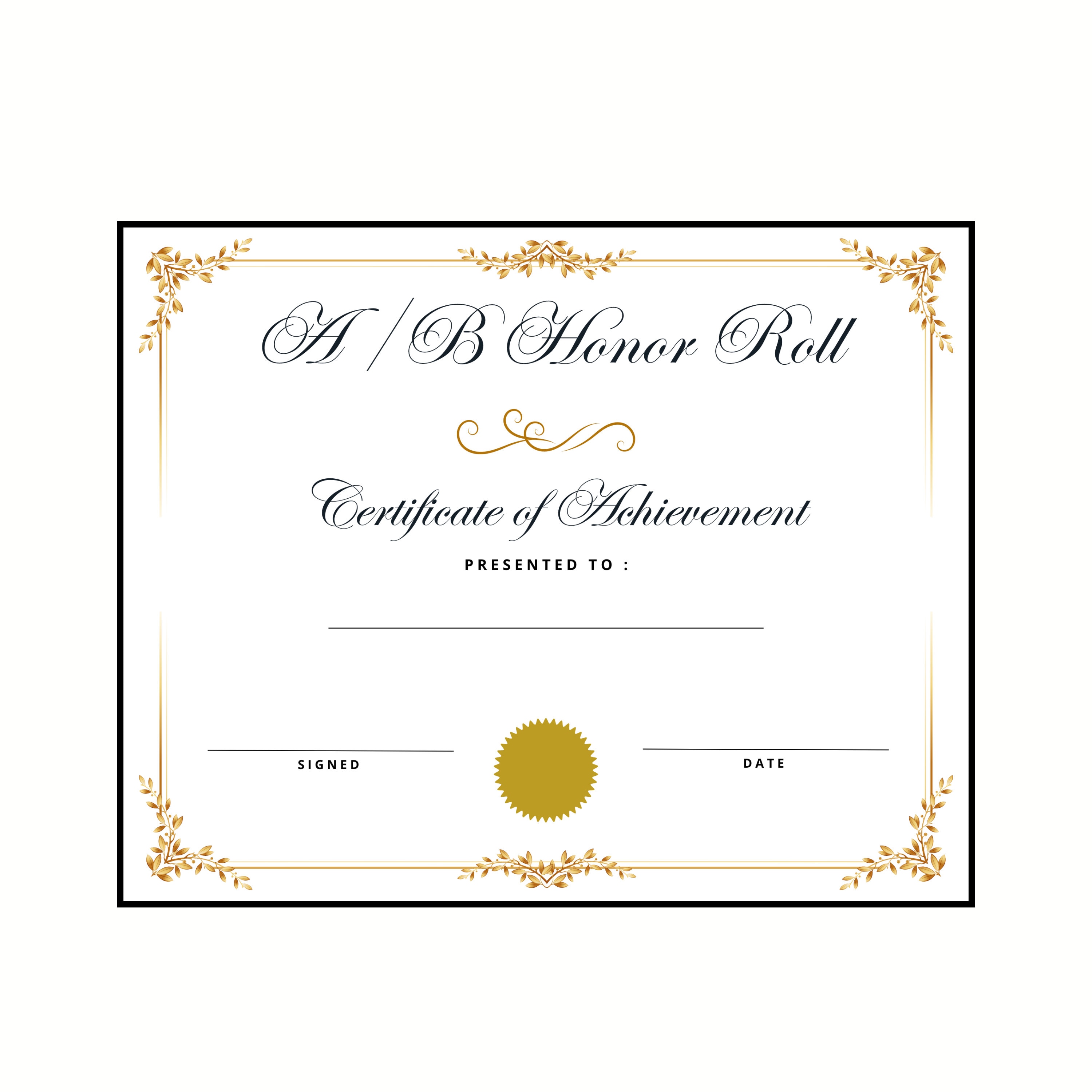 A and B Honor Roll Student Award Honor's Day Ceremony Graduation ...