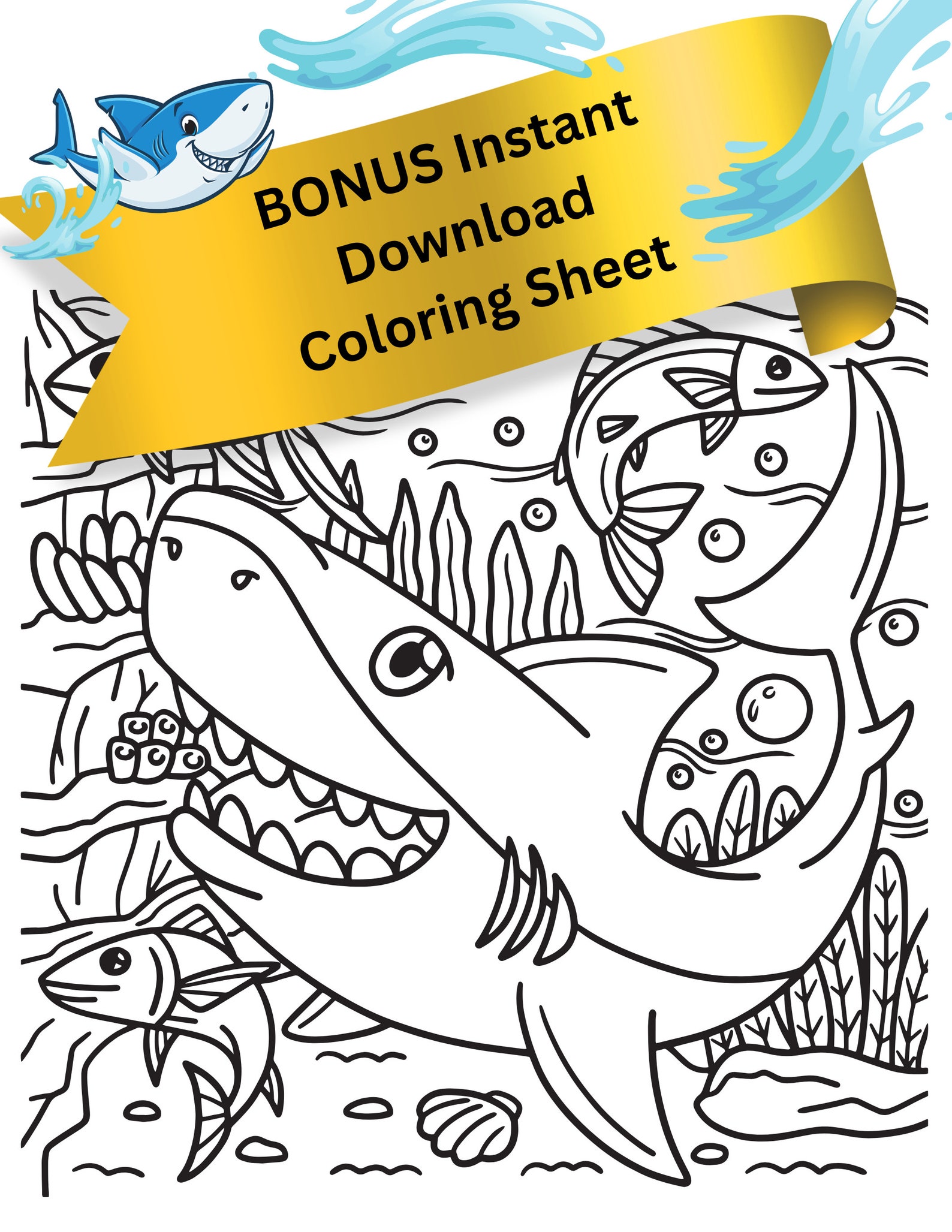 Shark Printable Reward Sticker Chart / Toddler Kids Student / Instant ...