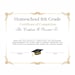 Homeschool Eighth Grade Graduation Diploma Certificate Instant Download ...