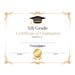 Fifth Grade Graduation Diploma Certificate Instant Download Printable ...