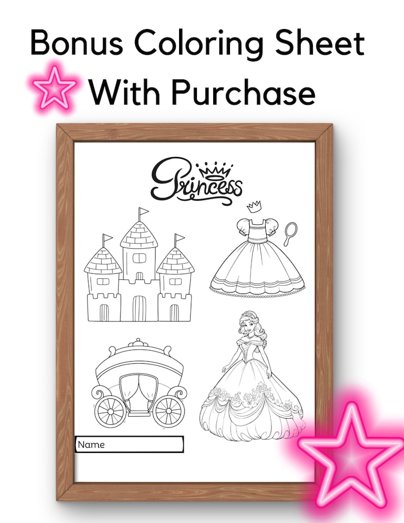Princess Printable Reward Sticker Chart / Toddler Kids Student / Chore ...