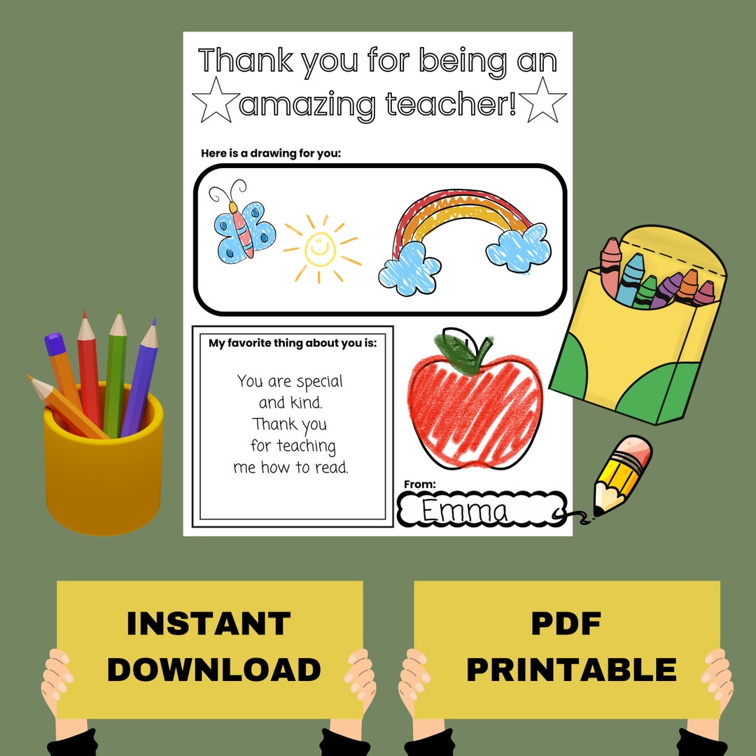 Teacher Appreciation Week Coloring Sheet Special Teacher Gift Printable ...