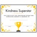 Kindness Superstar Certificate Award for Any Age or Grade Level Instant ...