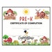 Pre-k Graduation Certificate of Completion Instant Download Diploma ...