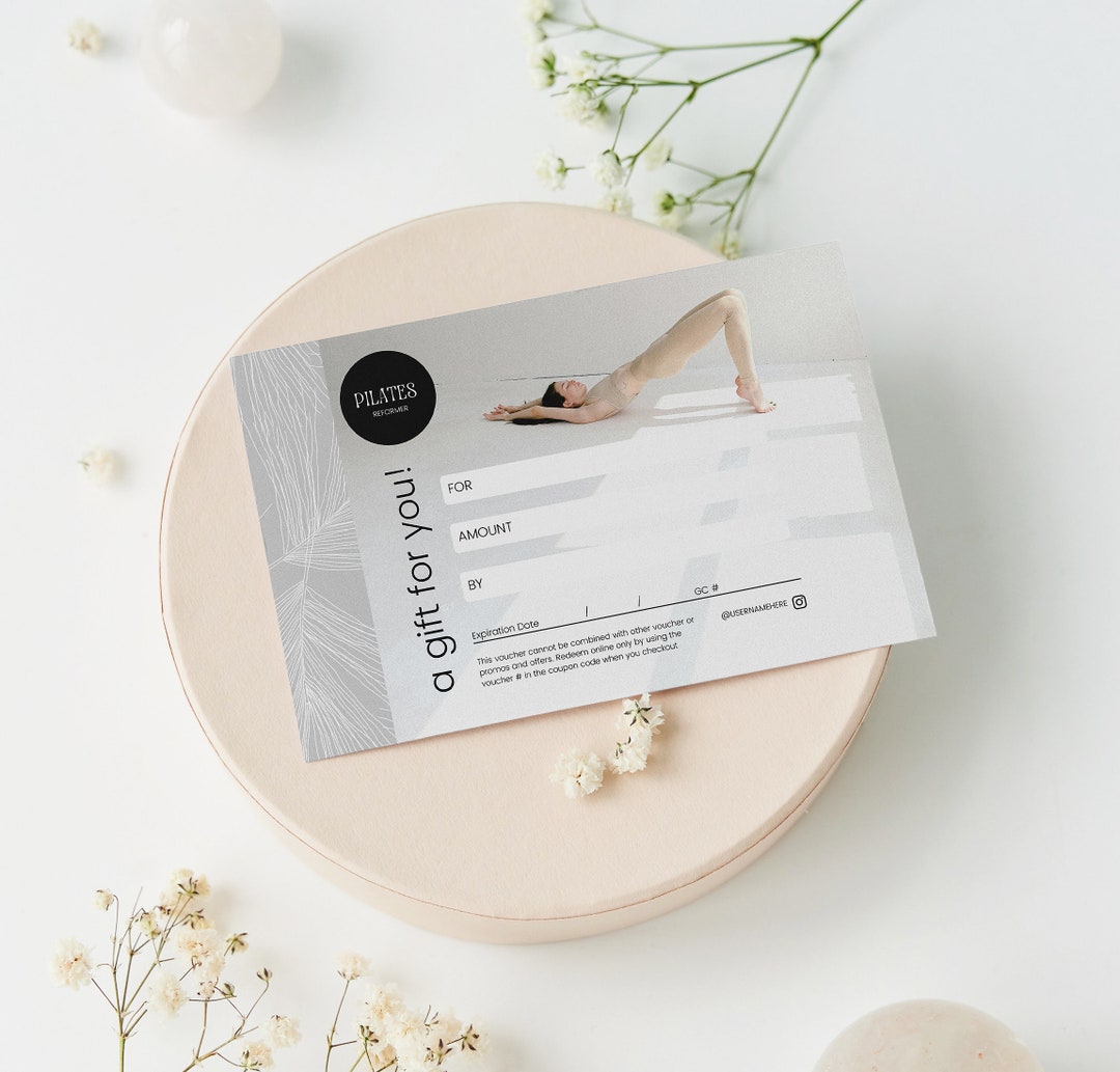 Pilates Gift Certificate CANVA - Etsy