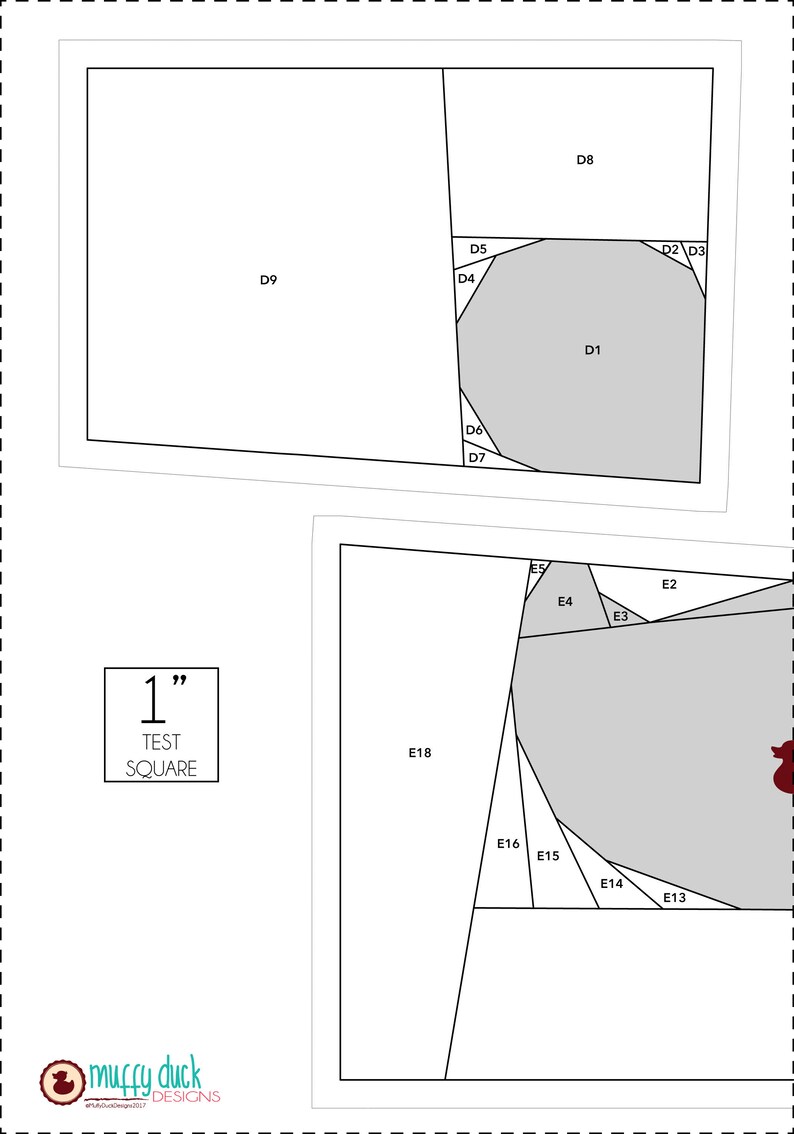 Muffy Duck Duck Foundation Paper Piece PDF Sewing Pattern - Etsy