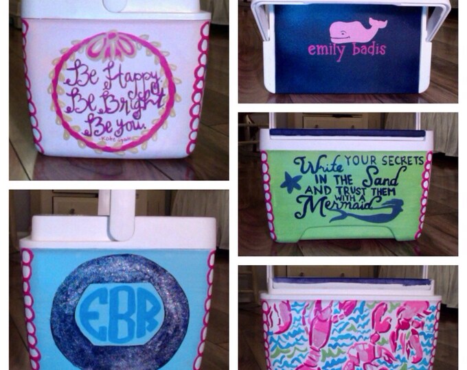 Personalized Hand-painted Cooler for Emily's 21st Birthday - Etsy