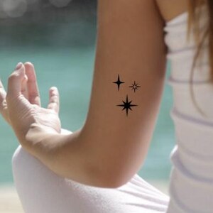 Stars Tattoo - Temporary Tattoos - 3 Mini Star Cluster Tattoo - 3 Sets ...