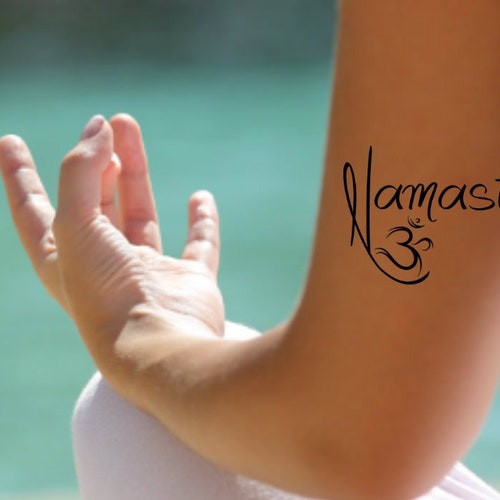 Namaste Temporary Tattoo 2 Tattoos - Etsy