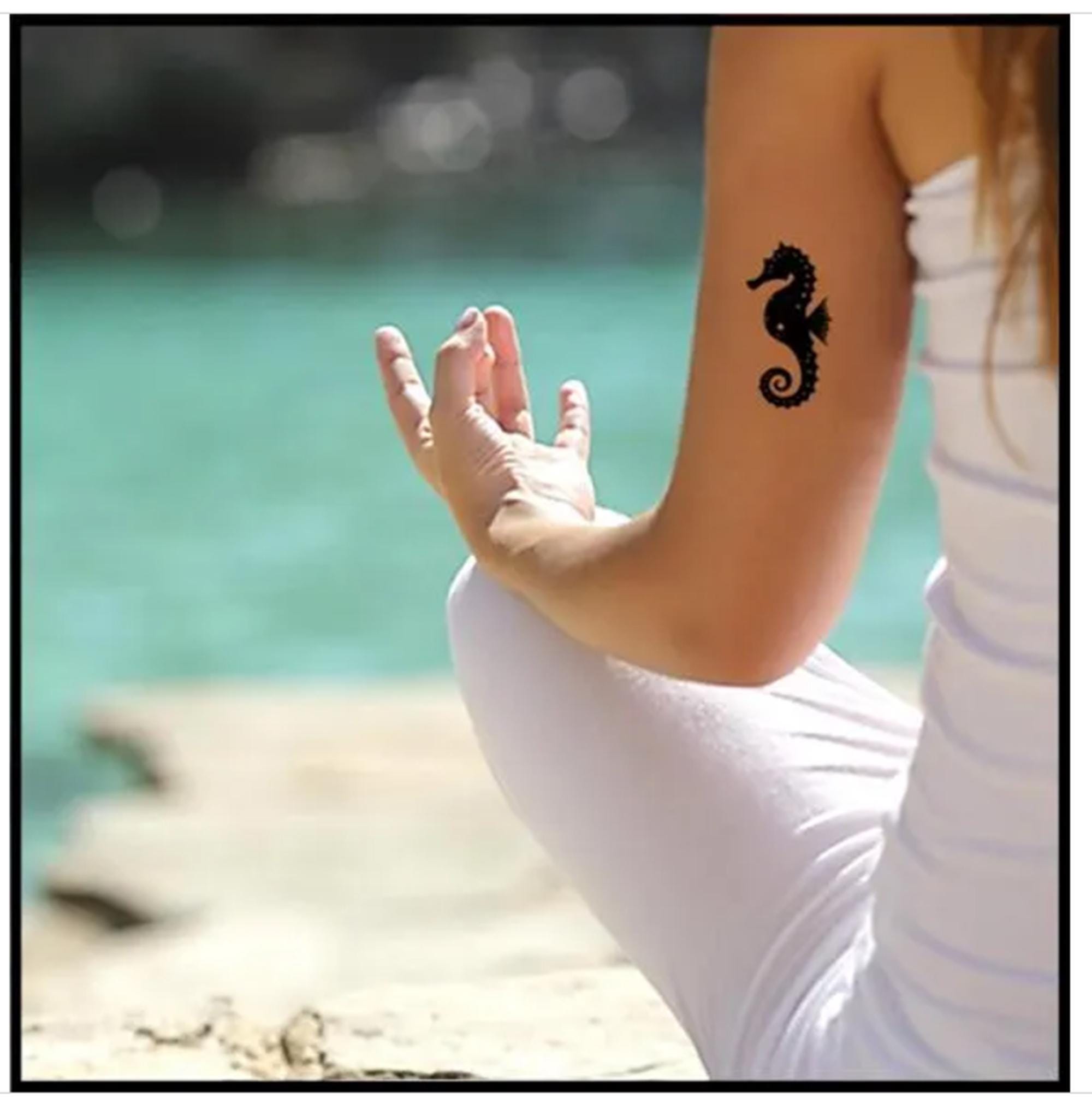 Small seahorse tattoo - Bronctattooaus.com