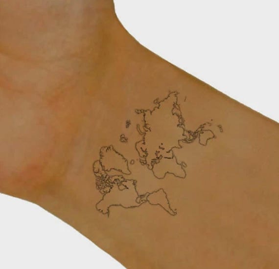 Fake Map Tattoos Mars Original Tattoo NEW Technology